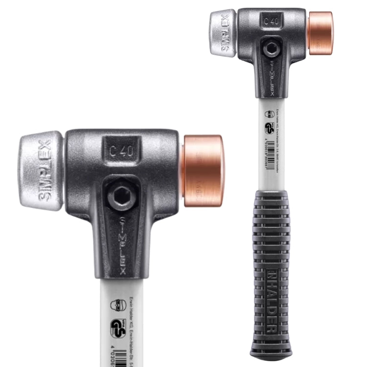 Halder | SIMPLEX Soft-Face Mallet | Copper / Soft Metal Ends | Reinfor